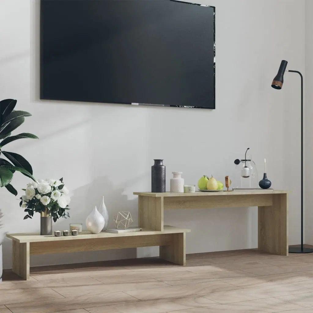 Alhome Beige TV Table Timeless and Functional Entertainment Console in ...
